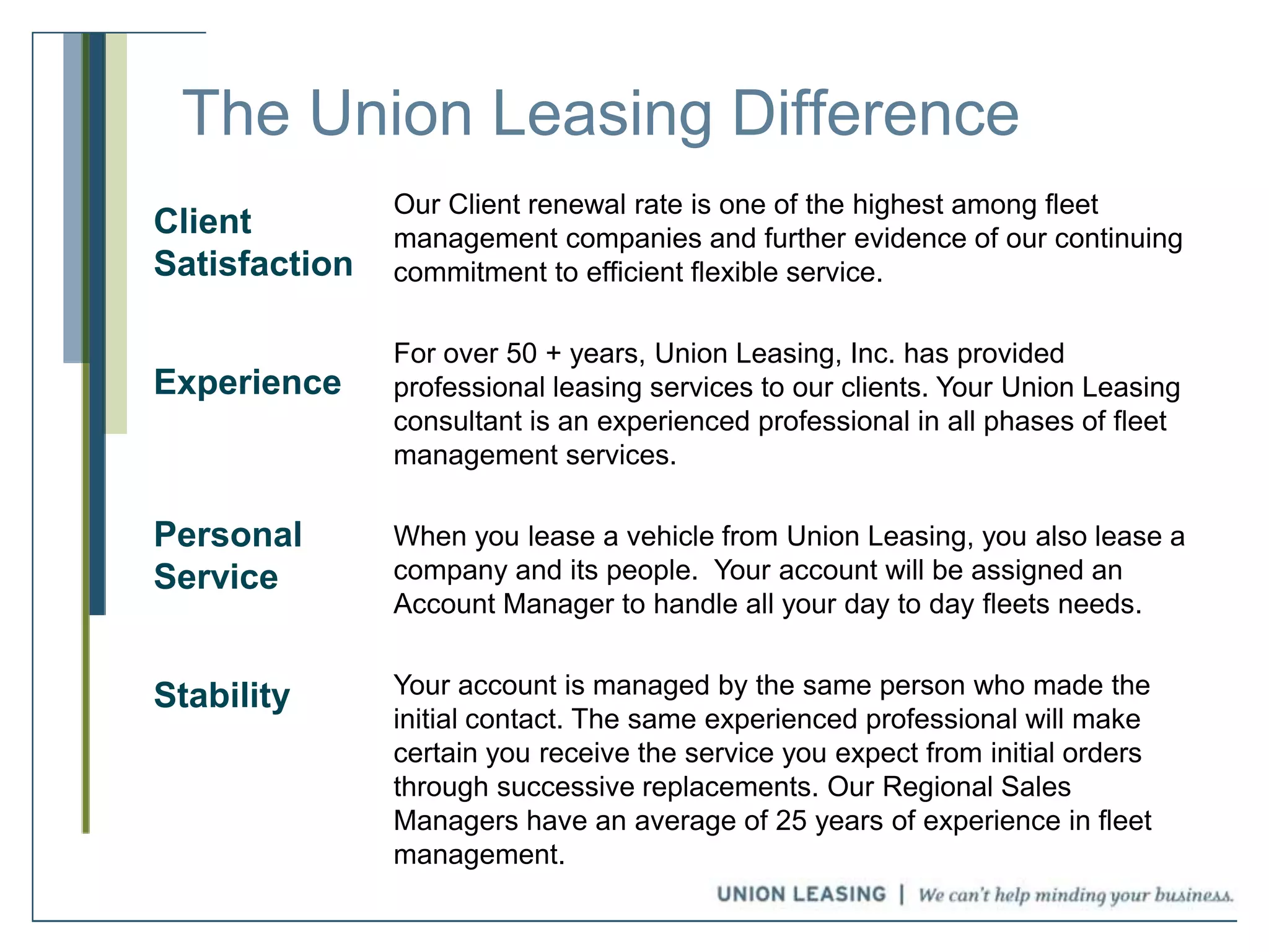 Union Leasing Overview | PPTX