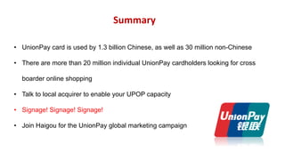 China opportunity with UnionPay | PPTX
