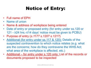 Union right of entry sia conference | PPTX