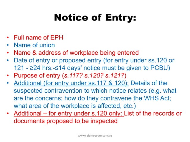 Union right of entry sia conference | PPTX | Law