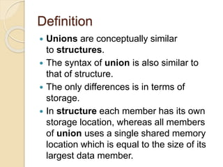 Union in c language | PPTX