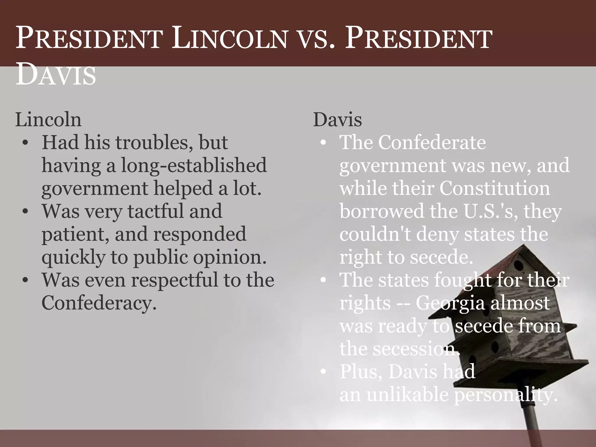Union vs confederacy | PPT | Business and Finance