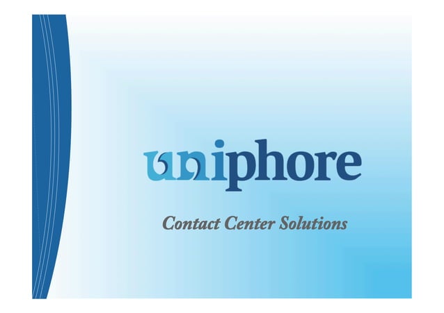 Uniphore IVR banking solutions | PPT