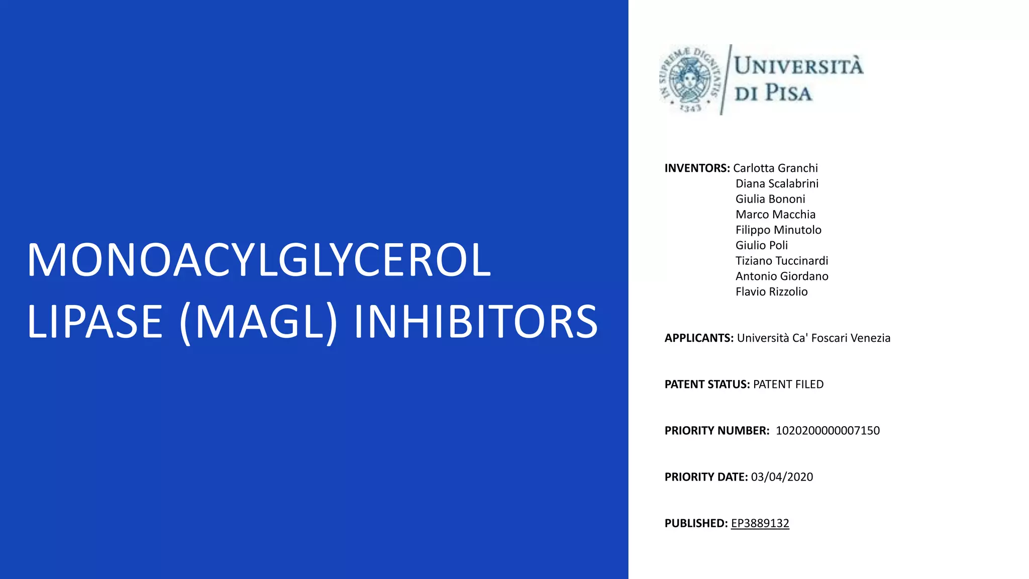 Monoacylglycerol lipase (MAGL) inhibitors | PPT