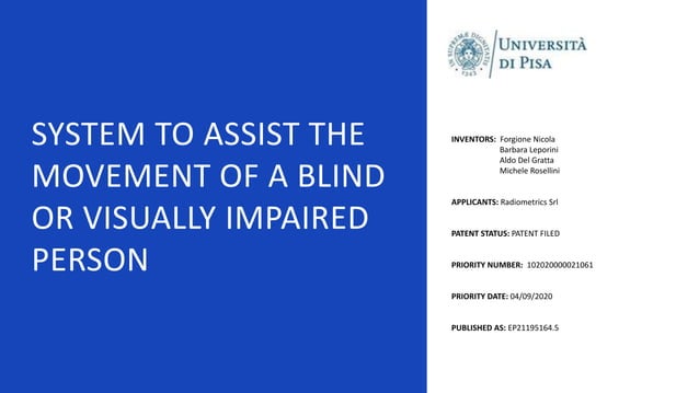 Haptic glasses for the visually impaired and blind | PPT