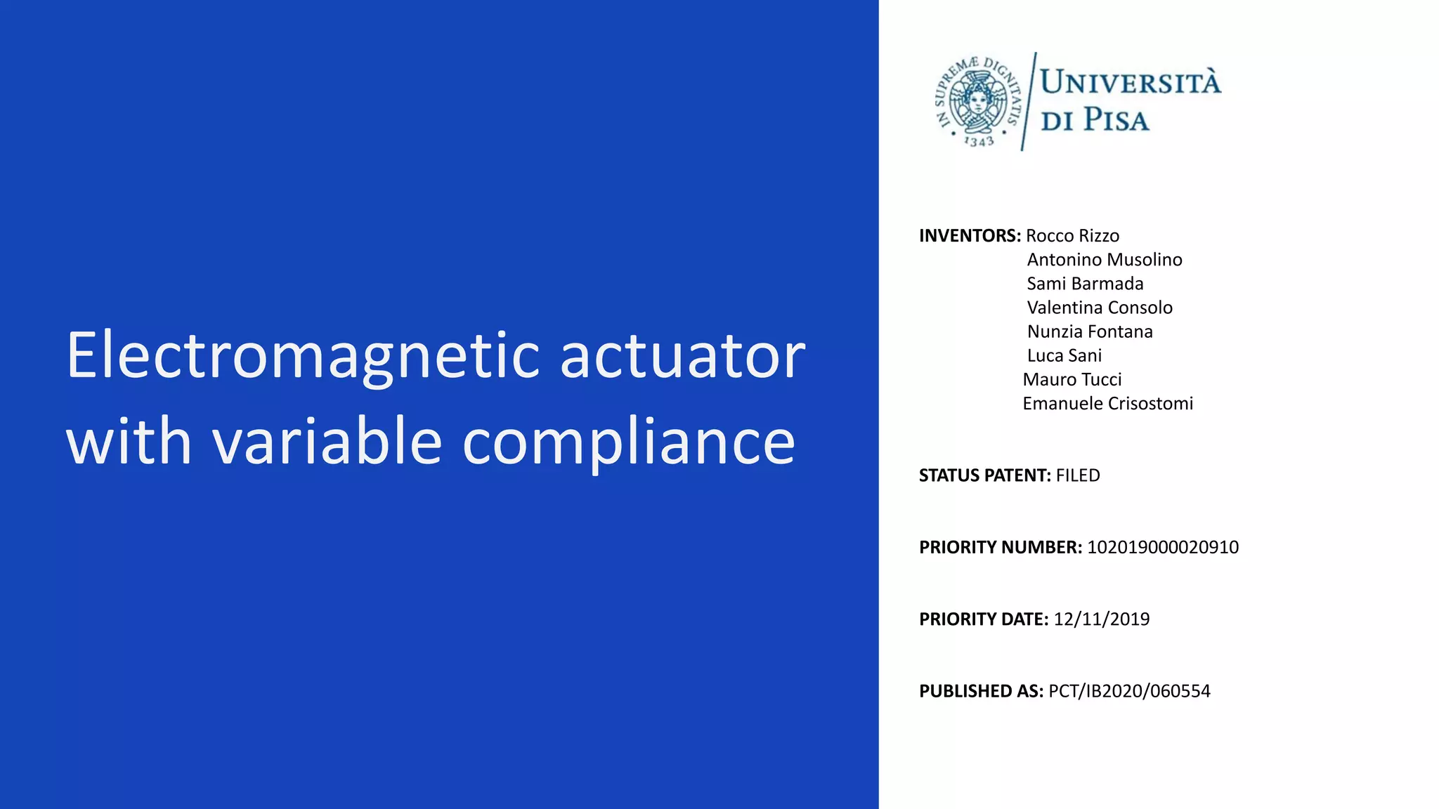Electromagnetic actuator with variable compliance | PDF