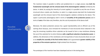 Radiation emitting device and manufacturing process thereof | PPT
