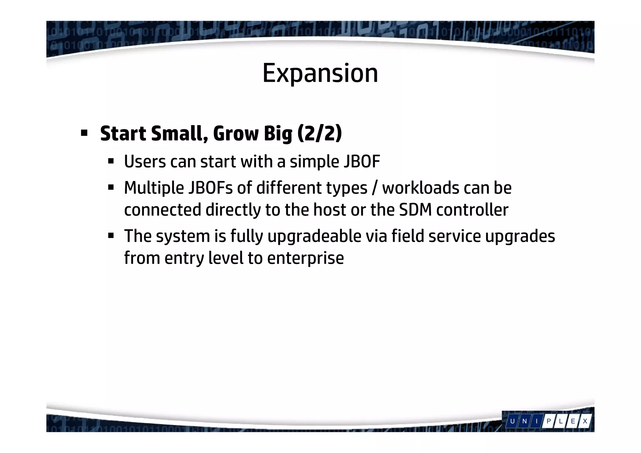 UniPlex 1000 Series PCIe NVMe JBOF | PPT