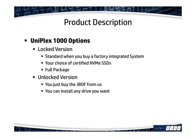 UniPlex 1000 Series PCIe NVMe JBOF | PPT