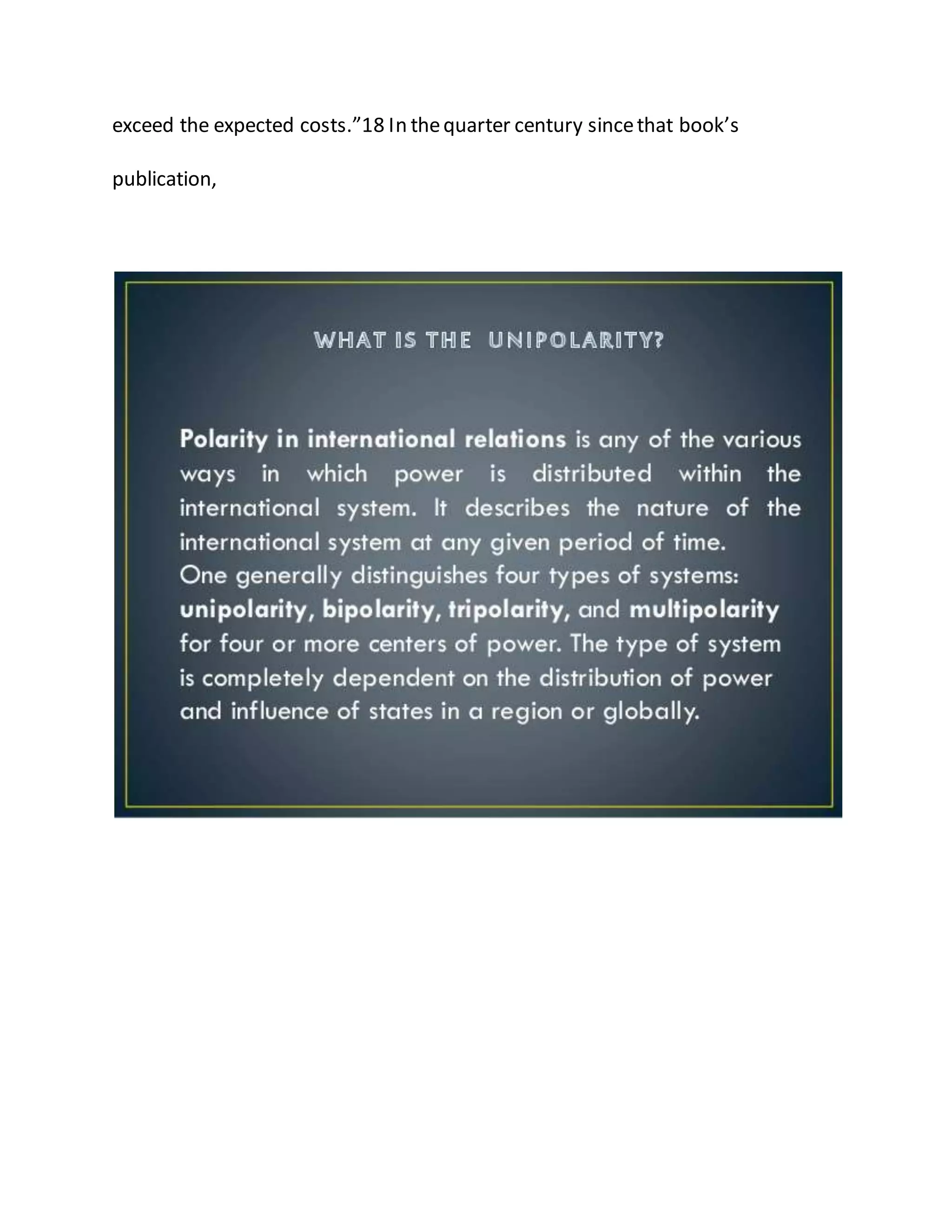 Unipolarity in international relations | DOCX