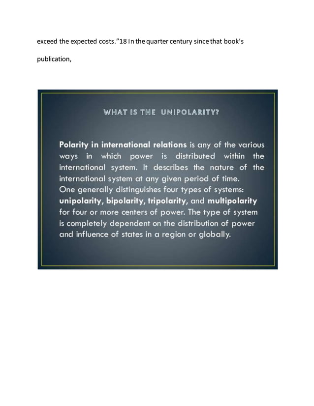 Unipolarity in international relations | PDF
