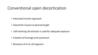 open vs VATS decortication | PPTX | Physical Therapy | Wellness