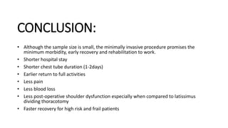 open vs VATS decortication | PPTX | Physical Therapy | Wellness