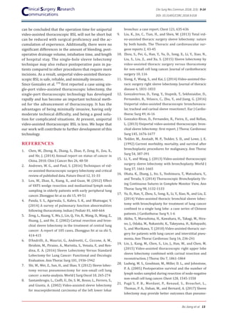 Uniportal video assisted thoracoscopic bronchial sleeve lobectomy in ...