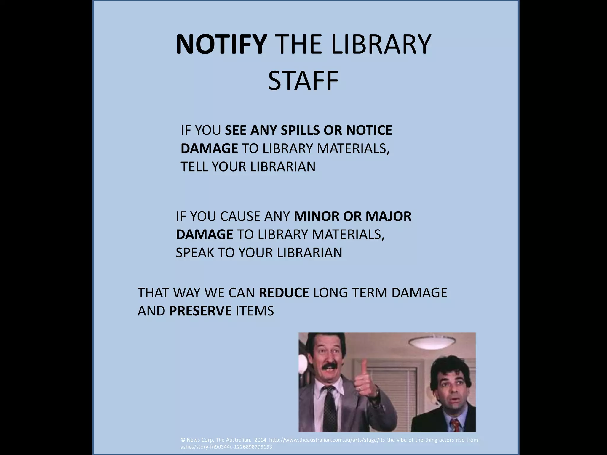 Library collection preservation - 2014 | PPTX