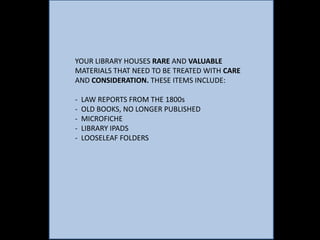 Library collection preservation - 2014 | PPTX