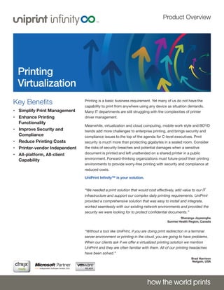 Uniprint Infinity Citrix Printing Solution | PDF