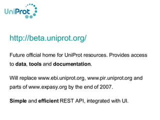 UniProt REST API | PPT