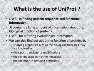 Uni prot presentation | PPTX