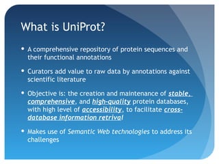 UniProt and the Semantic Web | PPT