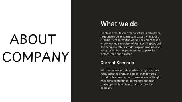 Uniqlo - A deep dive into multiple business Units | PPT