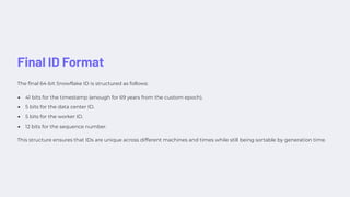 Unique ID Generation in Distributed System (Twitter Snowflake Approach) | PPT