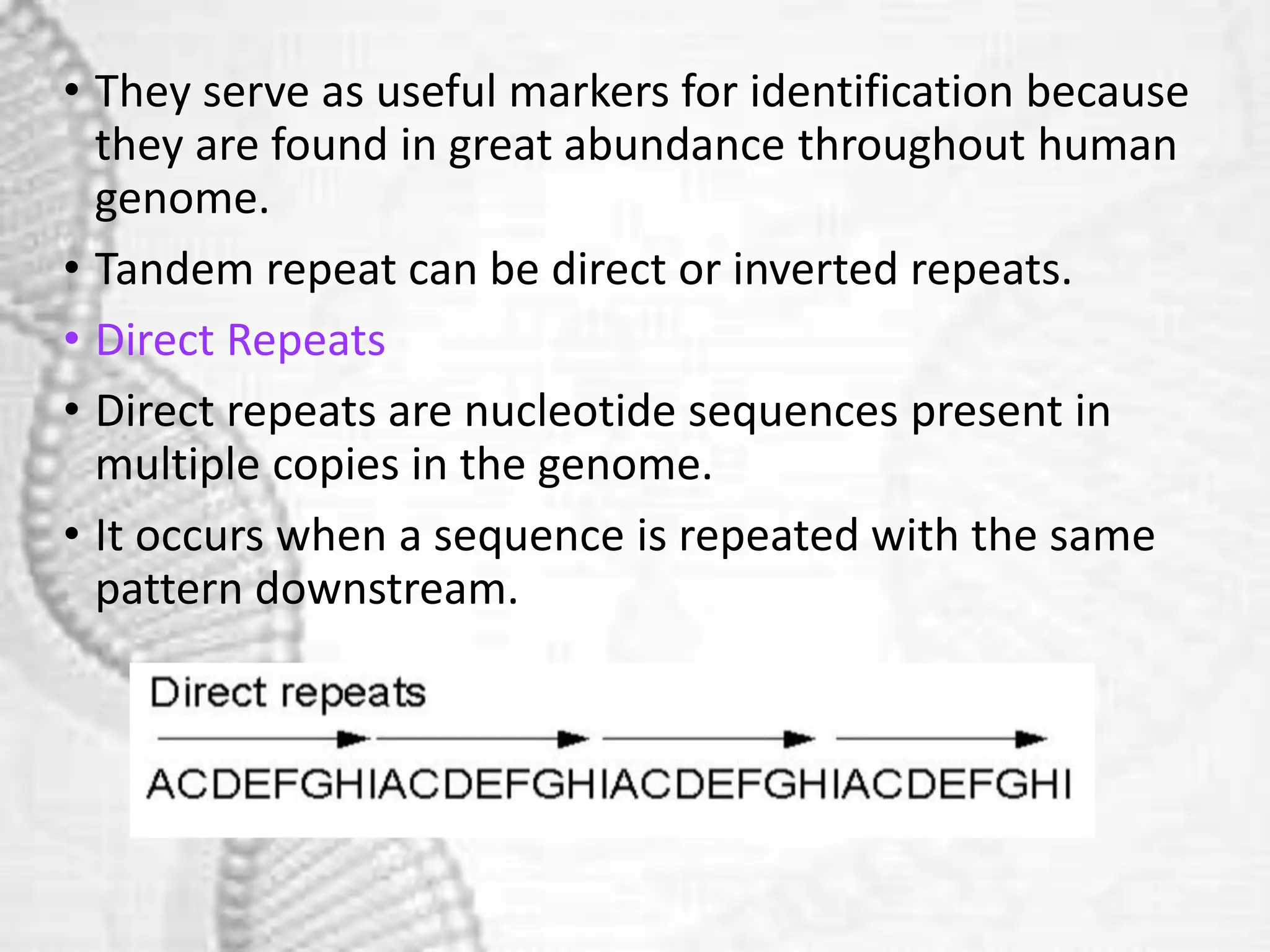 UNIQUE AND REPETITIVE DNA.a derailed presentation | PPTX