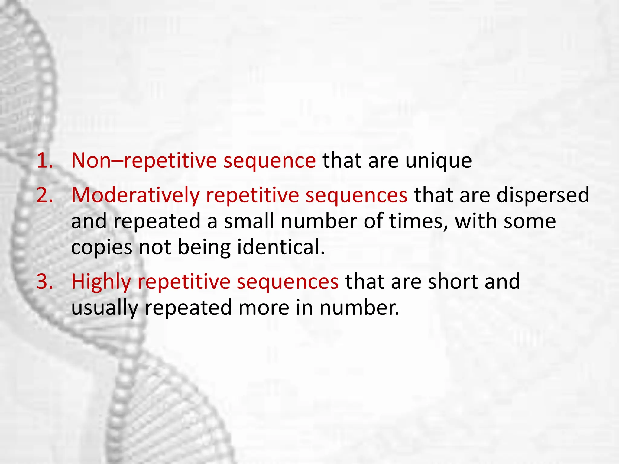 UNIQUE AND REPETITIVE DNA.a derailed presentation | PPTX