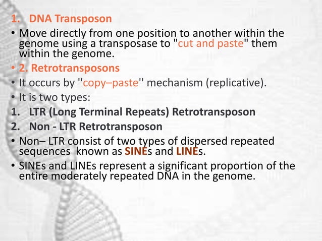 UNIQUE AND REPETITIVE DNA.a derailed presentation | PPTX