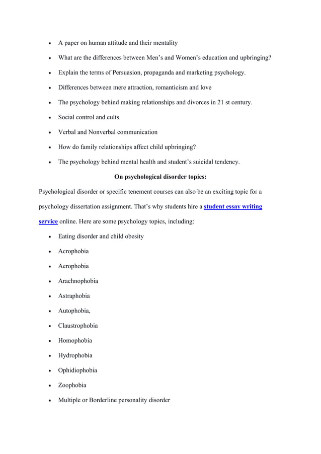 psychology dissertation helpers | PDF