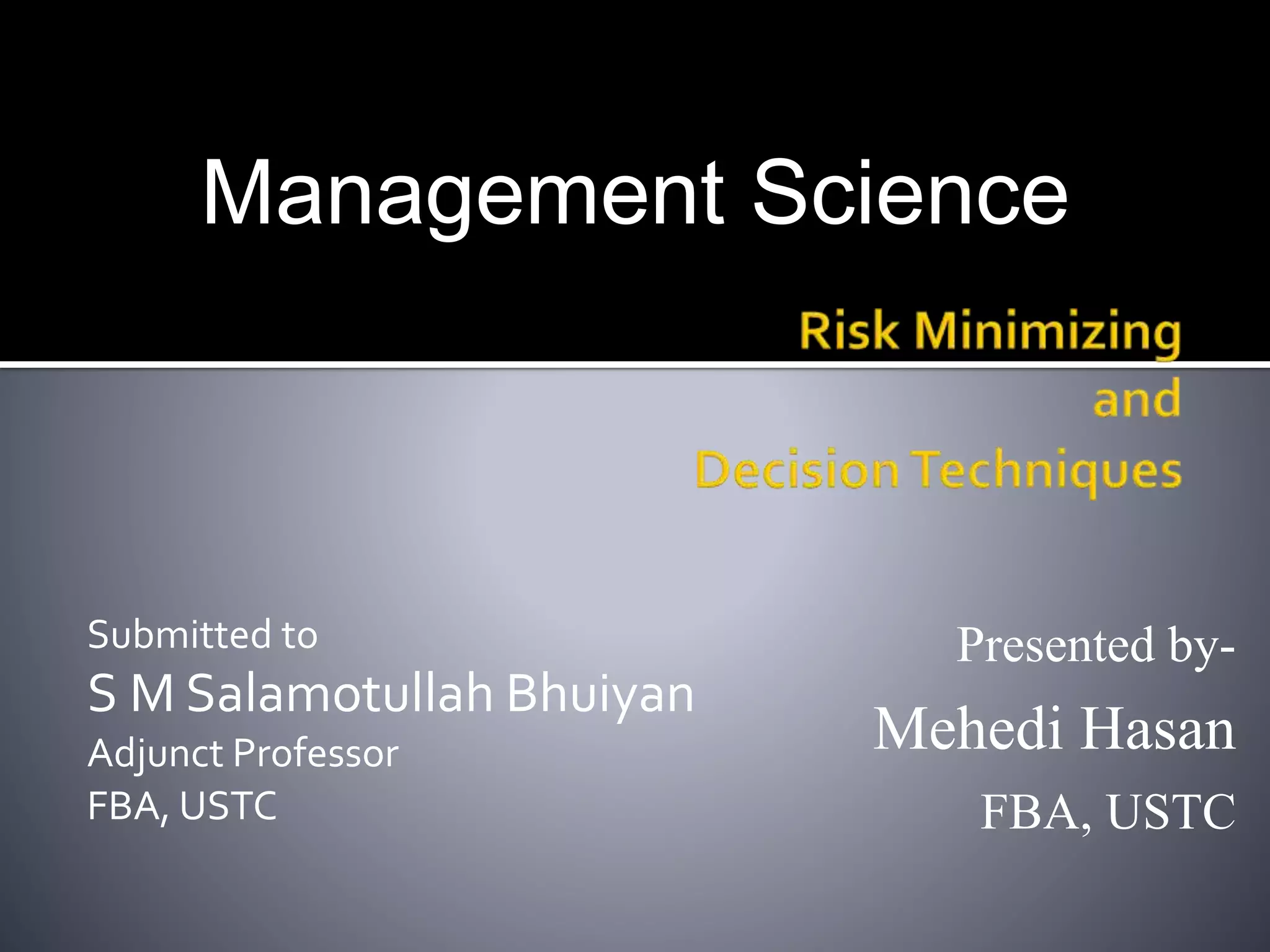 Management Science | PPTX