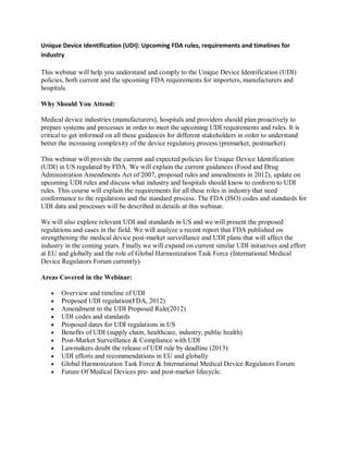 Unique device identification | PDF