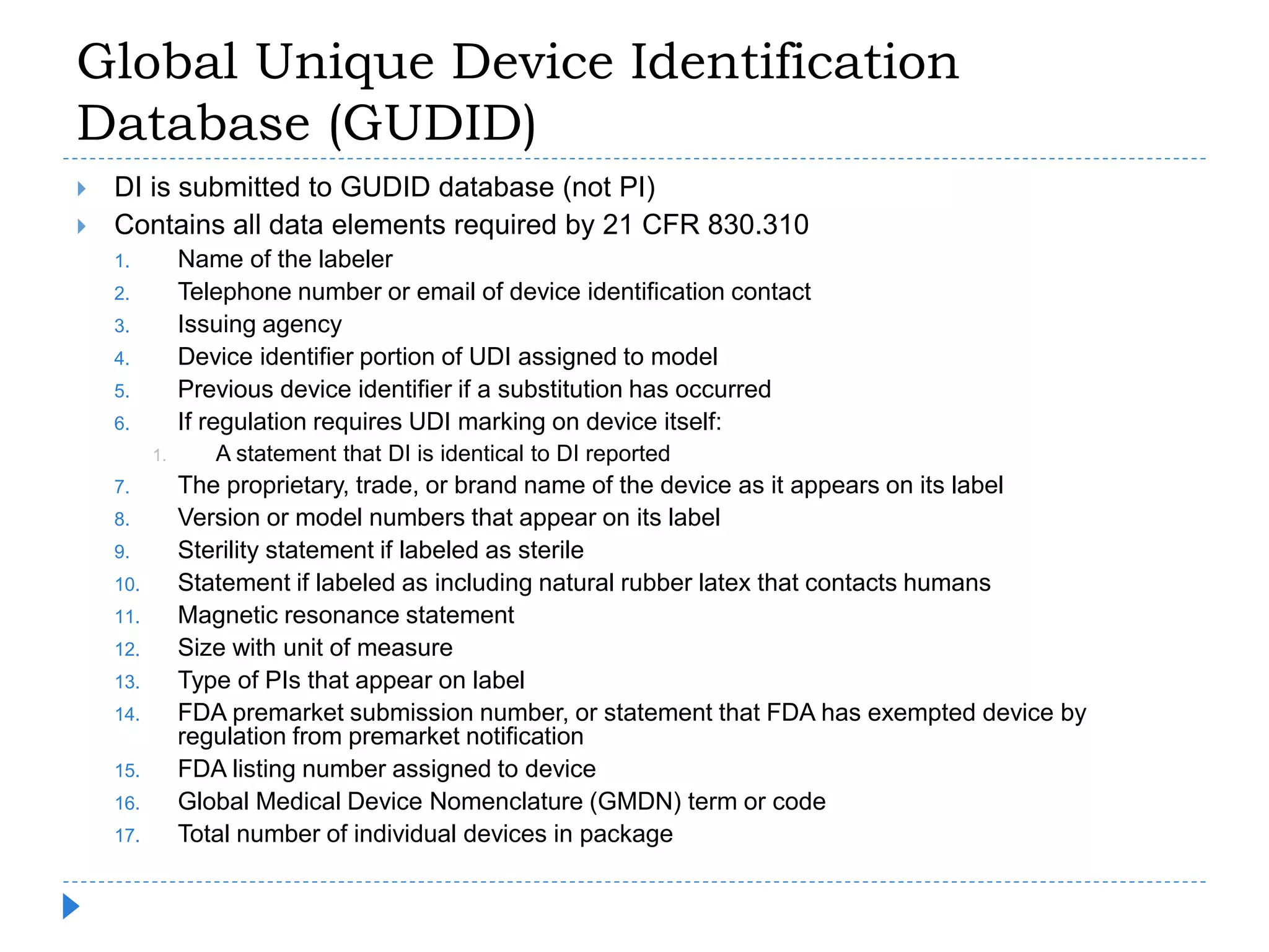 FDA Unique Device Identification (UDI) Overview | PPTX