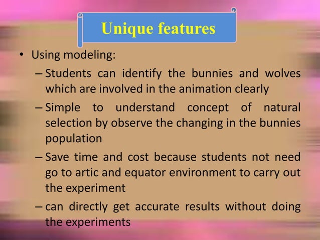 Unique Features Of Simulation And Modeling Ppt