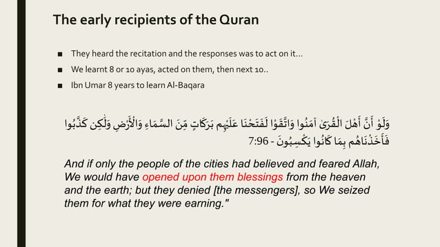 Unique generation - Unique Quran | PPT