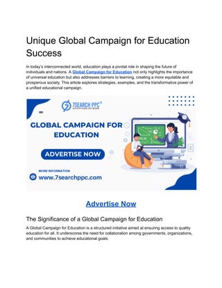 Unique Global Campaign for Education Success.pdf