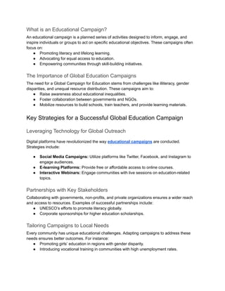 Unique Global Campaign for Education Success.pdf