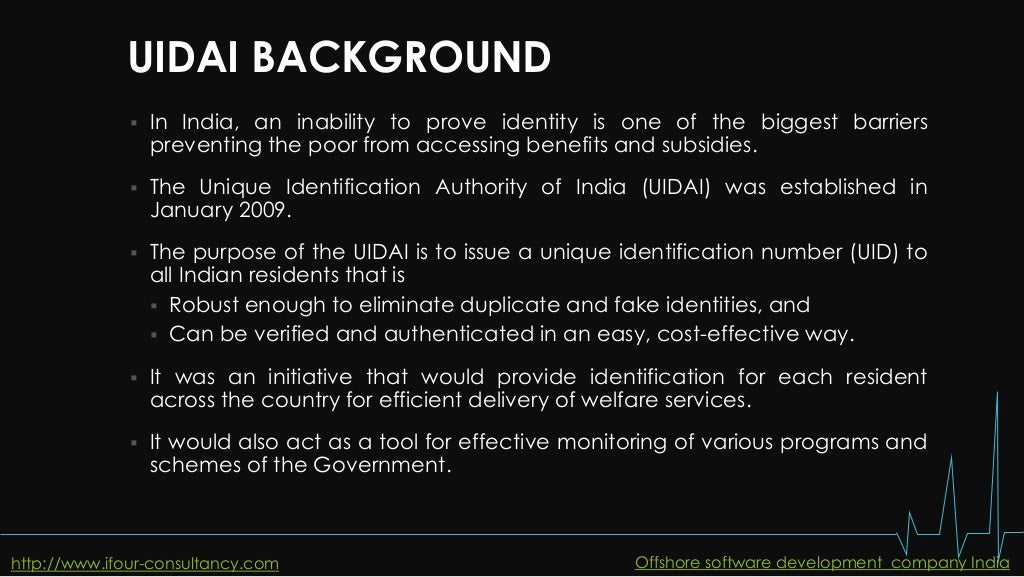 Unique identification authority of india uid
