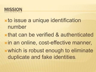 Unique id project | PPTX