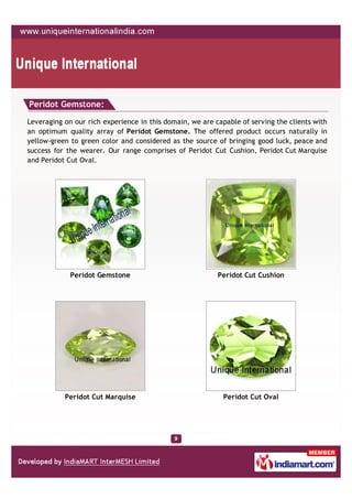 Unique International, Jaipur, Gemstones and Beads | PDF