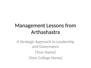 Concept of management in astroshastra... | PPTX