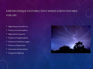 Uniqueness of earth | PPTX