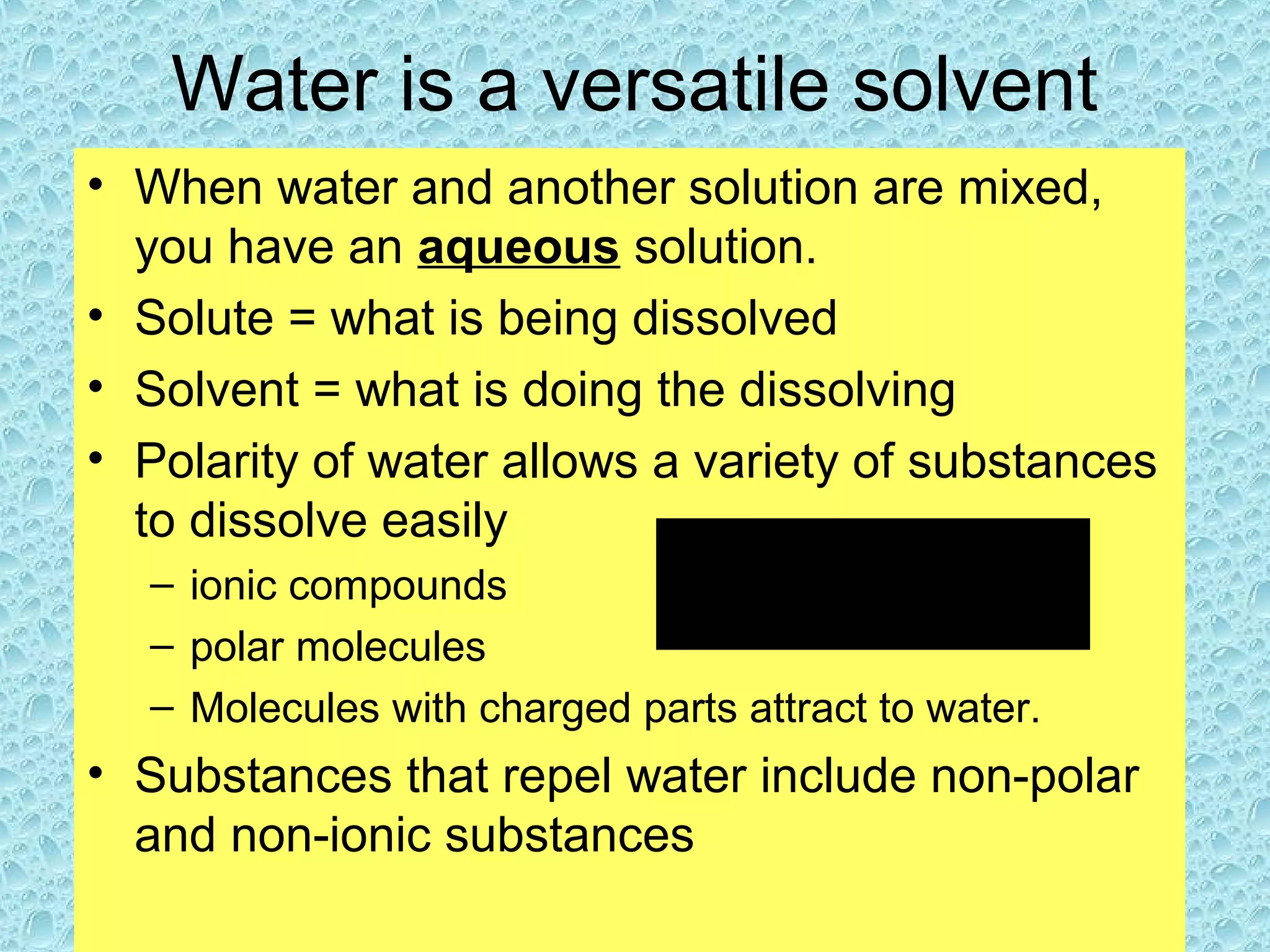 Unique properties of water | PPT