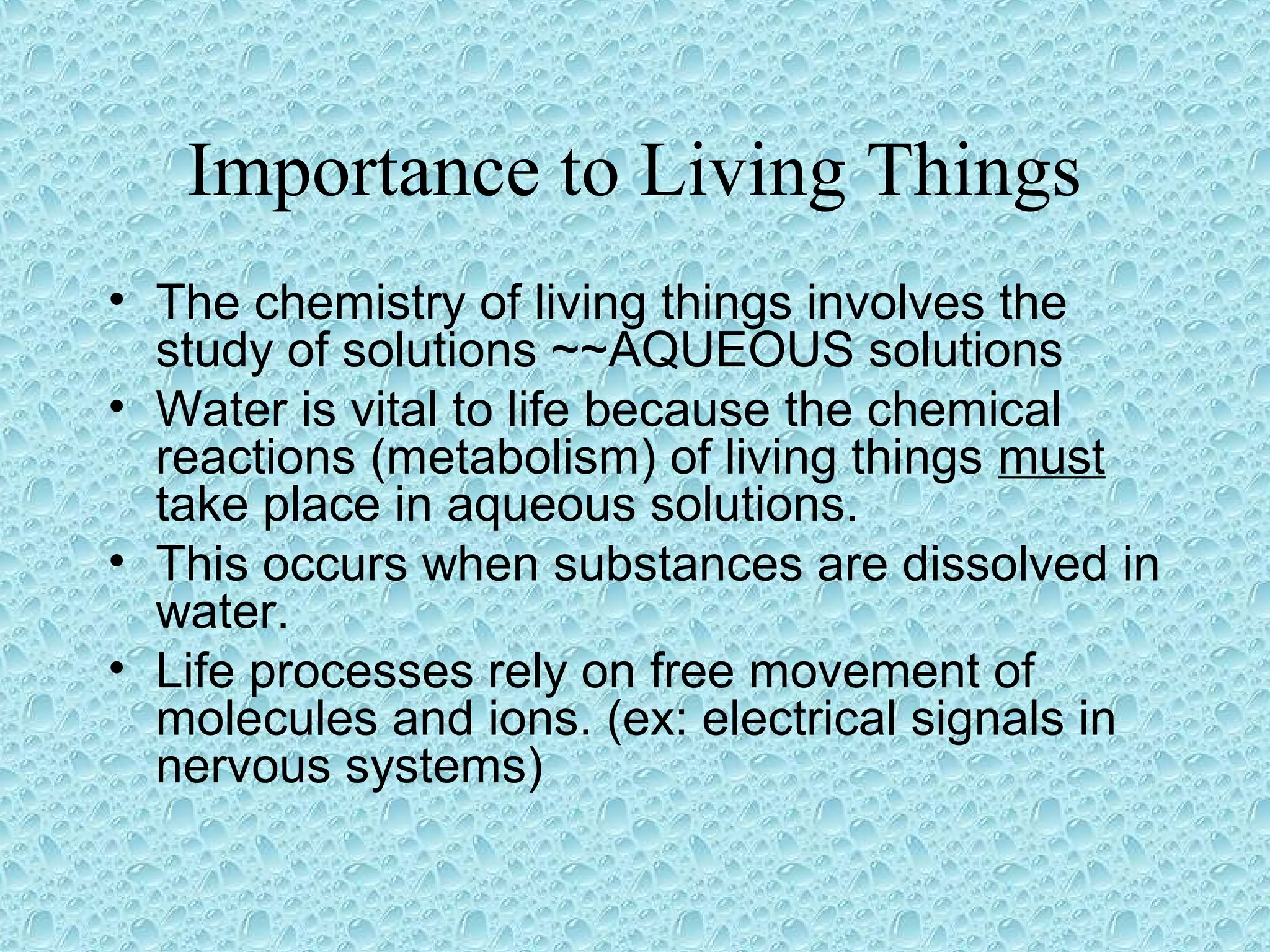 Unique properties of water | PPT
