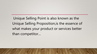 Unique selling point (usp) | PPTX