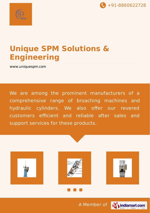Unique SPM Solutions & Engineering, Ghaziabad , Broaching Machines | PDF