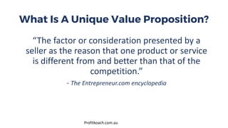 Unique value proposition | PPT