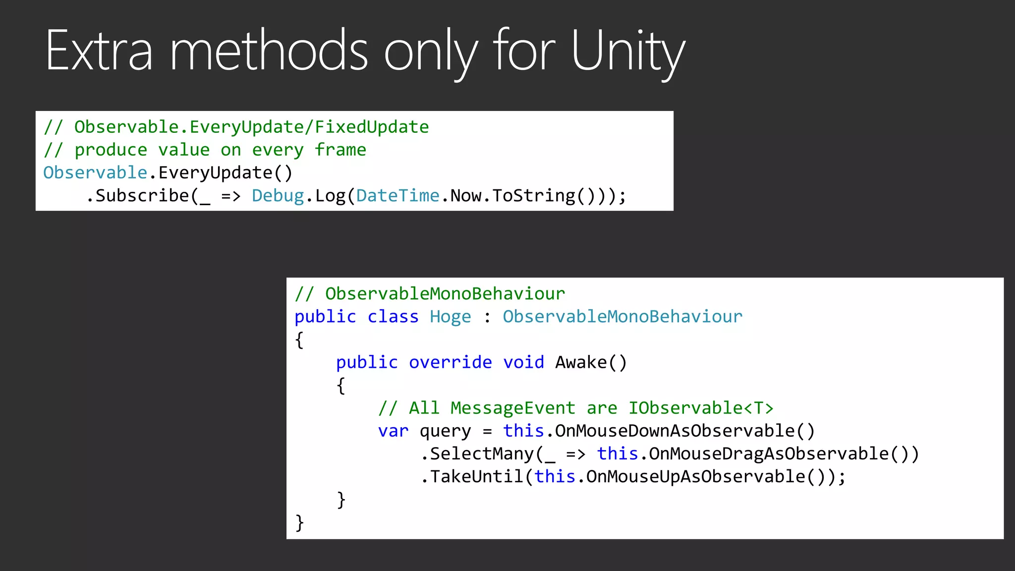 UniRx - Reactive Extensions for Unity(EN) | PPT