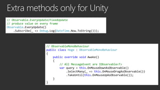 UniRx - Reactive Extensions for Unity(EN) | PDF
