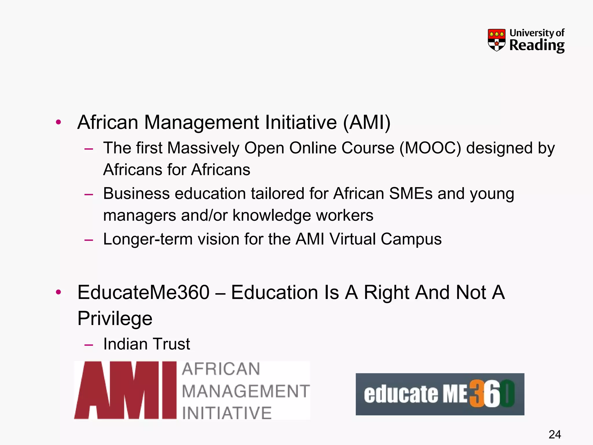 Massive Open Online Courses | PPT | Internet | Computing